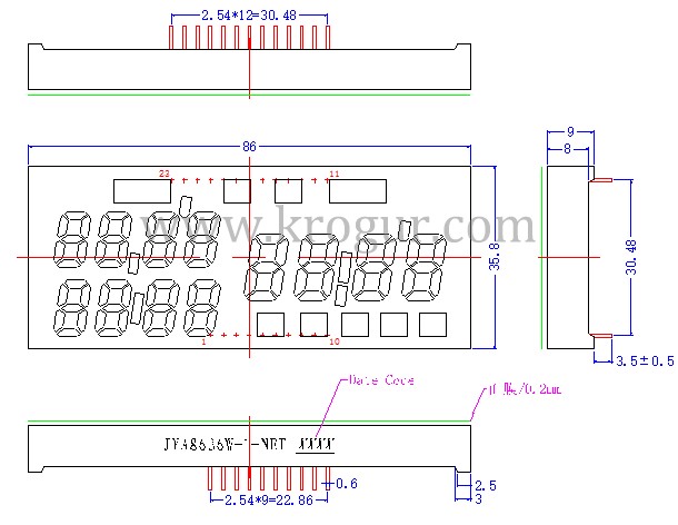 segment display white color common cathode/anode 7 segment custom rohs led displays module