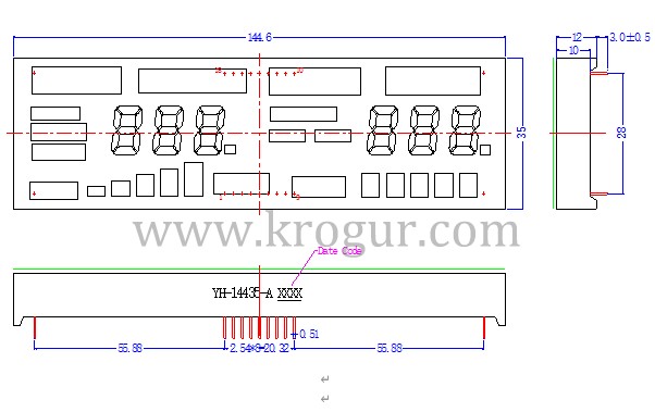custom in out 188 led 7 segment rgb color led segment display manufactuere